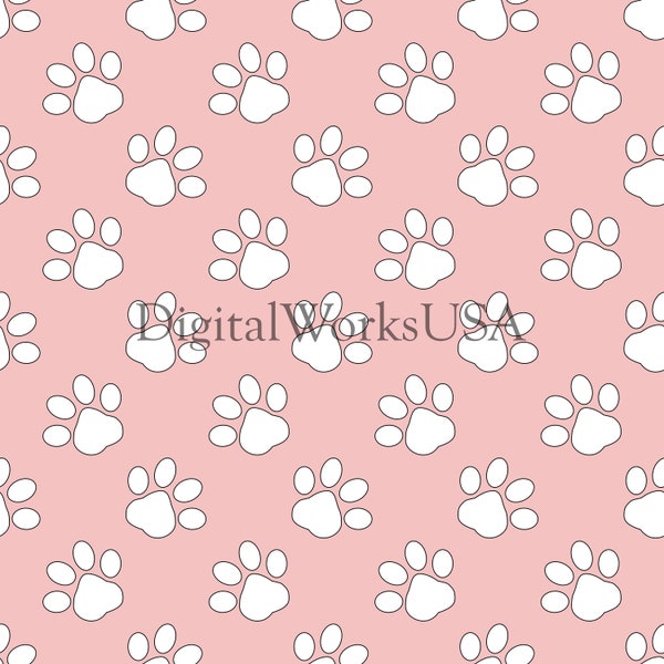 Pink Paw Print - Etsy