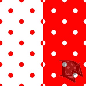 Red and White Polka Dot Pattern Seamless File or Digital Paper JPG ...