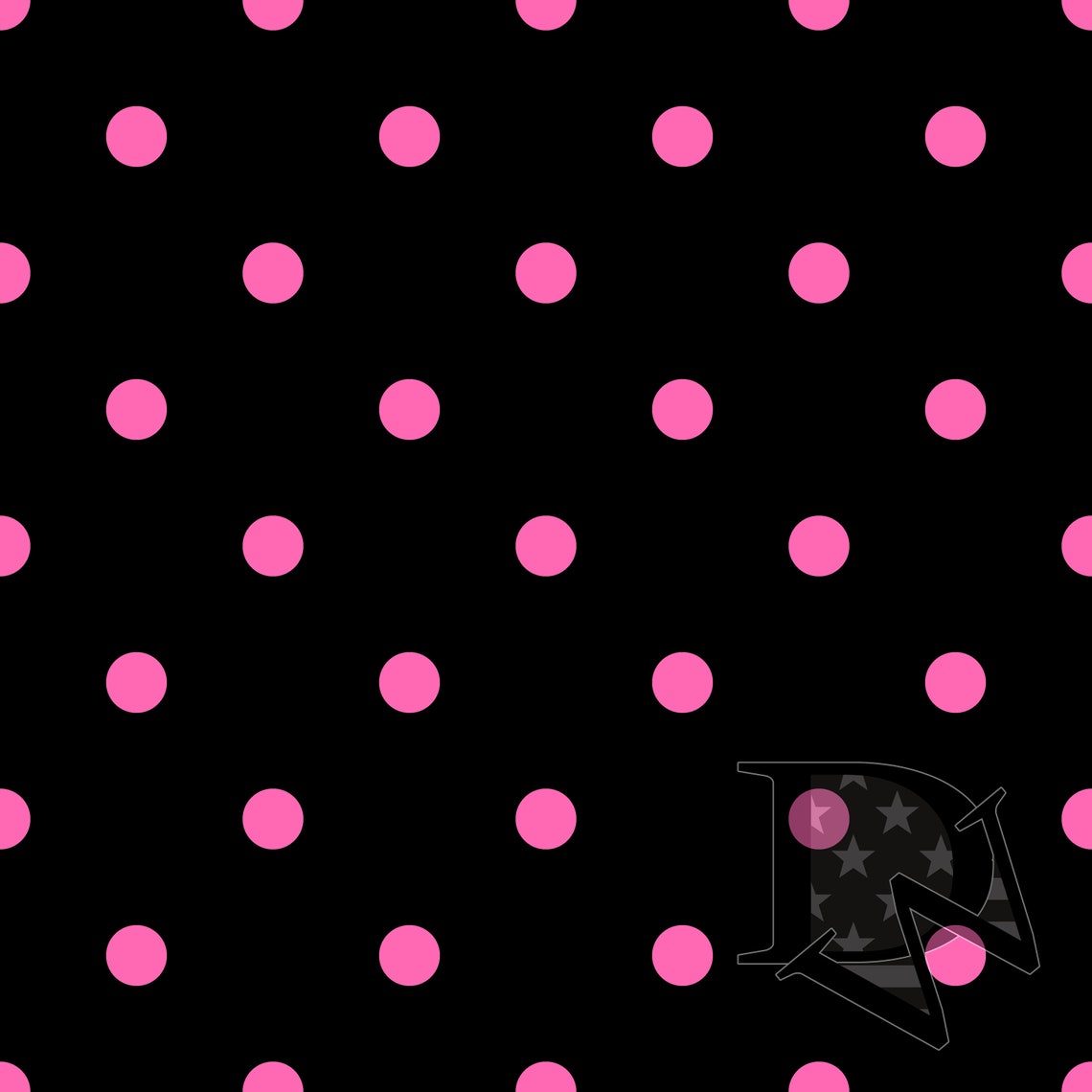 Black and Hot Pink Polka Dot Pattern Seamless File or Digital - Etsy