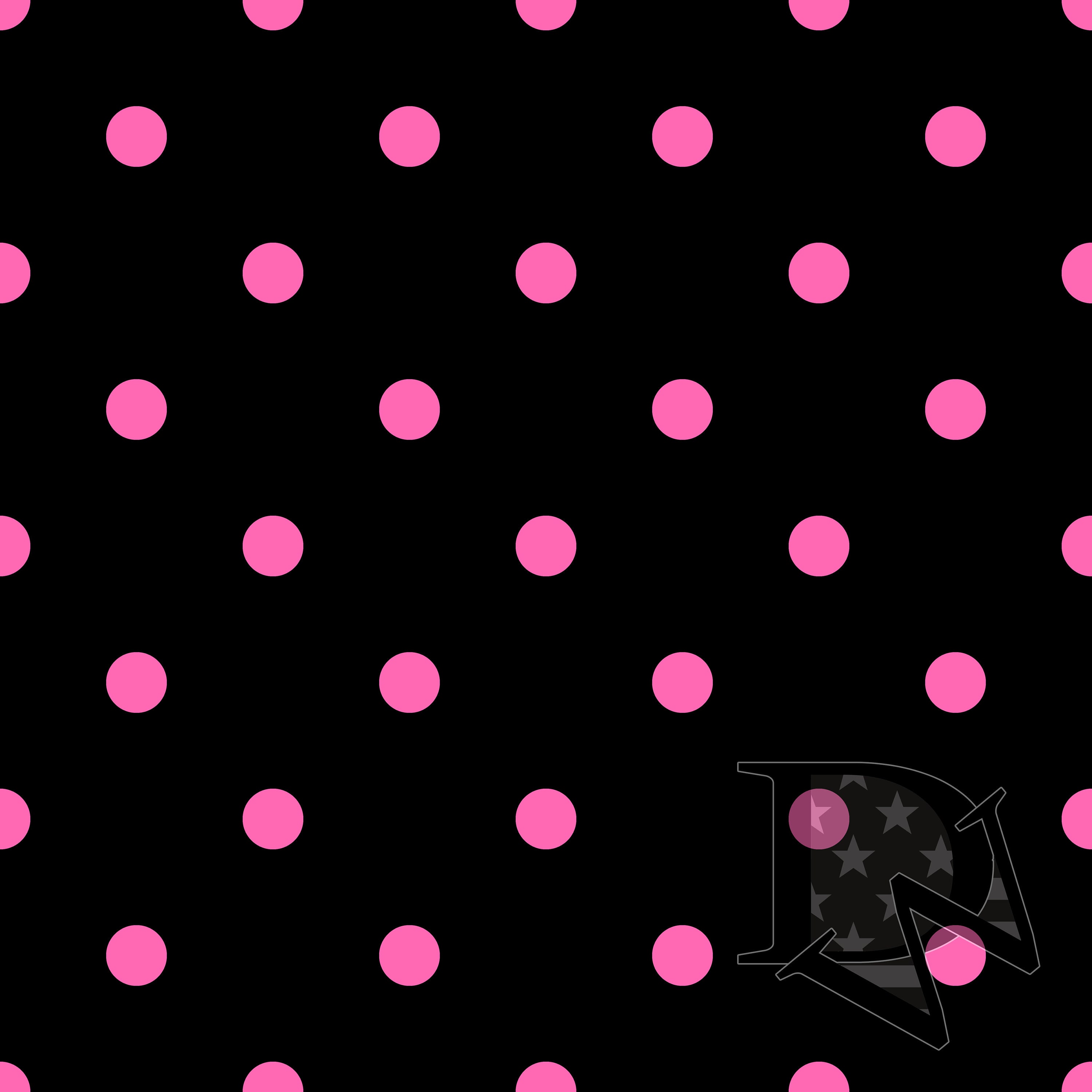 Black and Hot Pink Polka Dot Pattern Seamless File or Digital Paper JPG ...