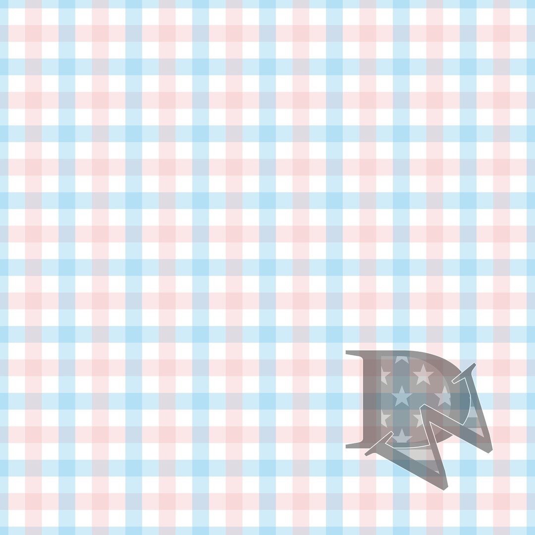 Pink and Blue Gingham Plaid Pattern Seamless File or Digital Paper JPG ...