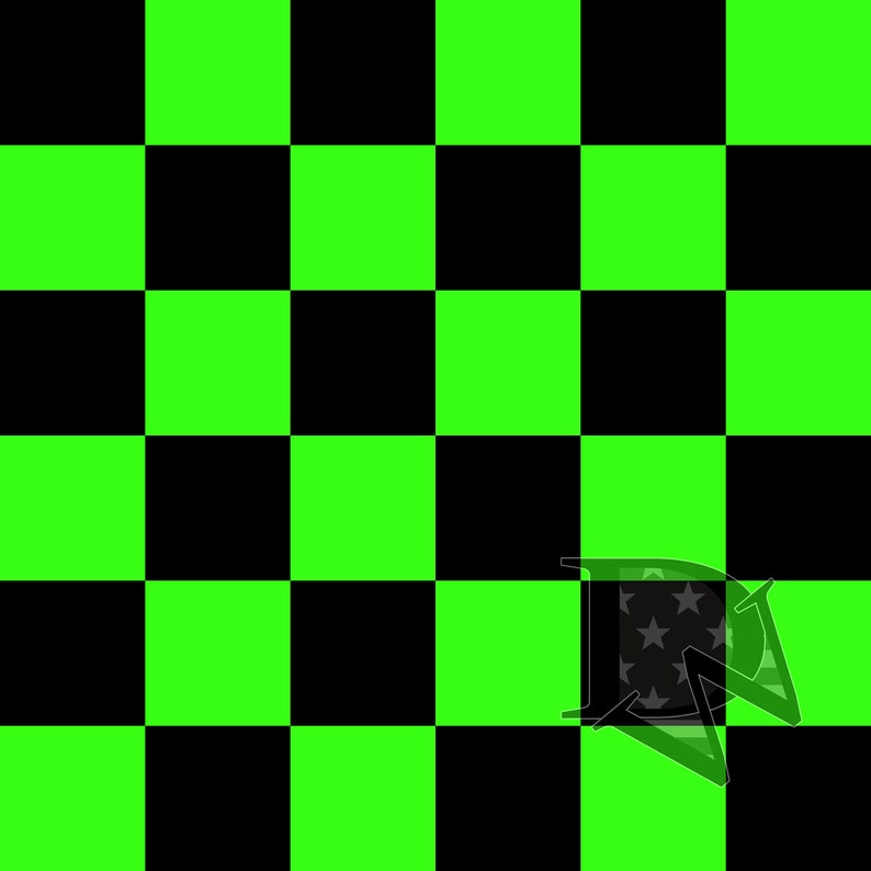 Neon Green and Black Checker Pattern Seamless File or Digital Paper ...