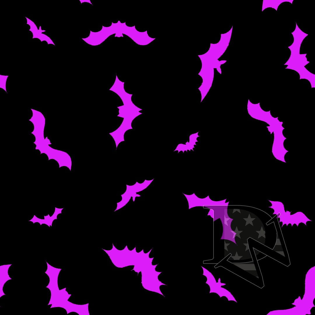 Bats Pattern Purple and Black Seamless File or Digital Paper 12x12 JPG ...