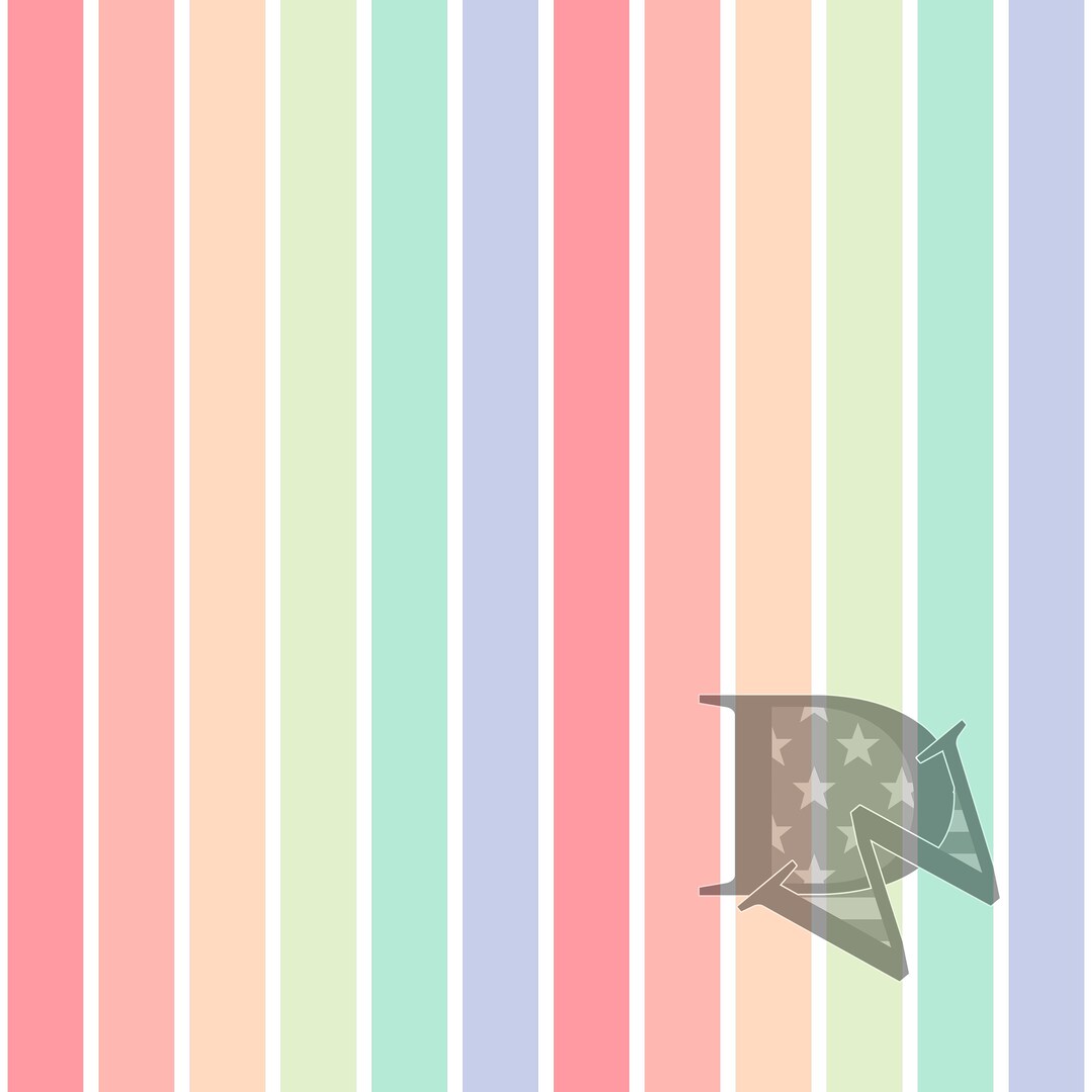 Pastel Rainbow Stripe With White Border Pattern Seamless File or ...