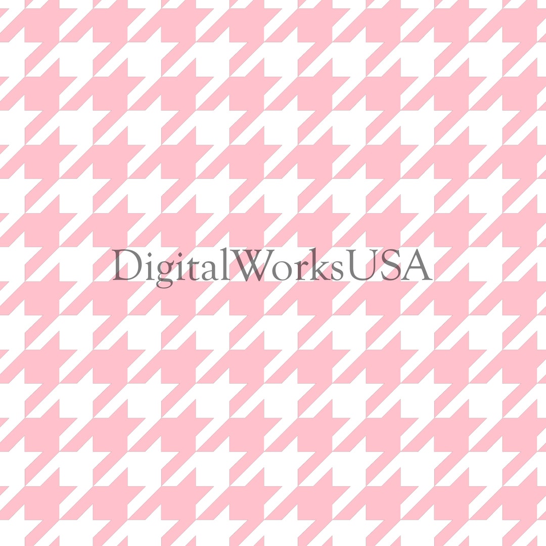 Pink and White Houndstooth Pattern Seamless File or Digital Paper JPG ...