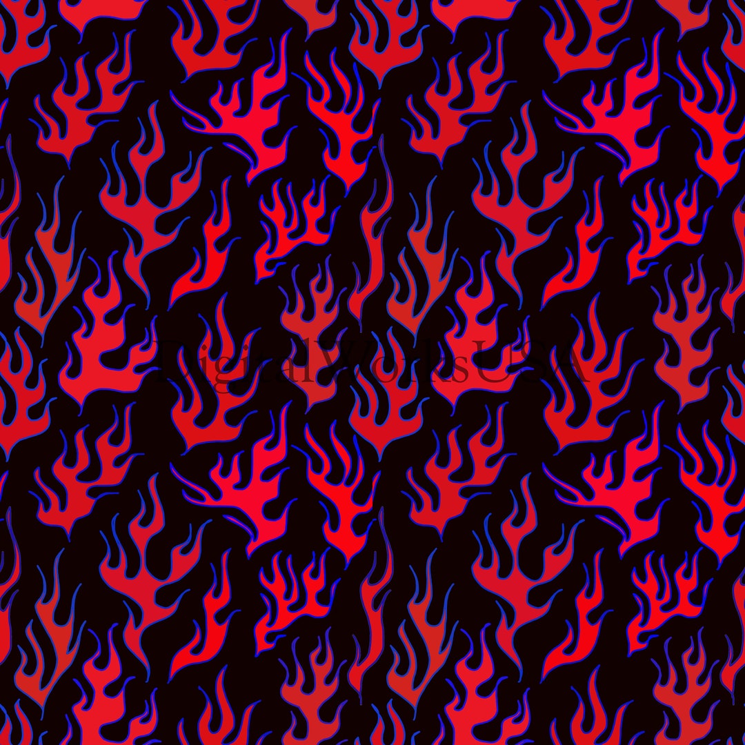 Flame Pattern Seamless File or Digital Paper JPG 12x12 - Etsy