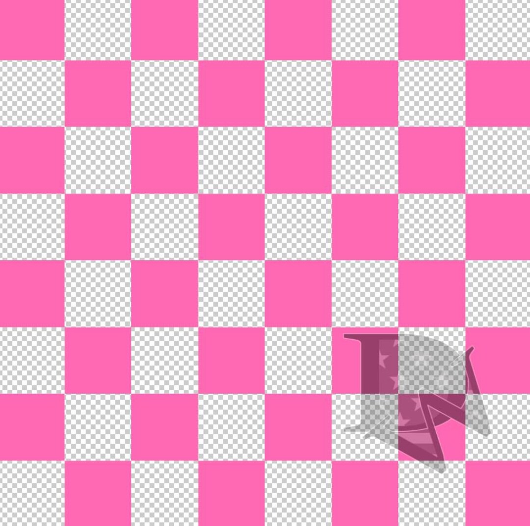Hot Pink Checker Pattern With Transparent Background Seamless File or ...