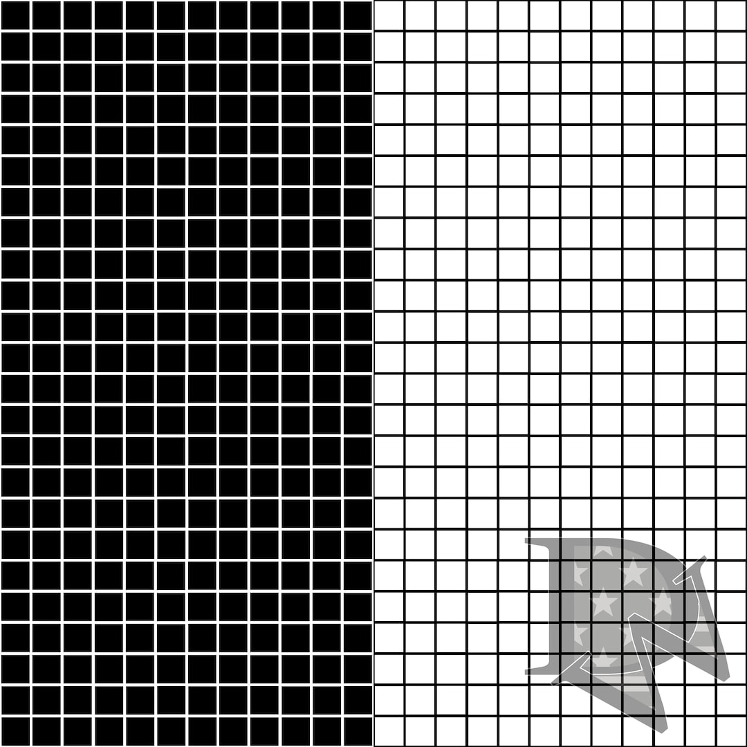 Black and White Checker Grid Pattern Seamless File or Digital Paper ...