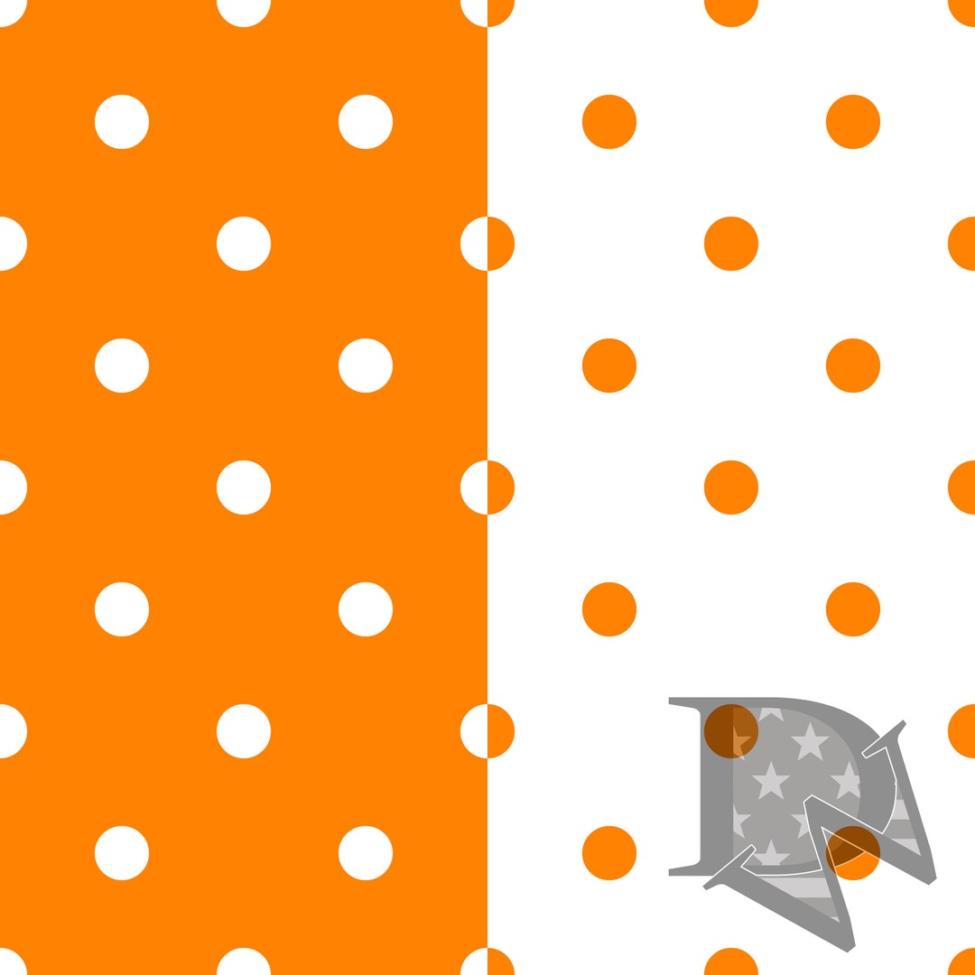 Orange and White Polka Dot Pattern Seamless File or Digital Paper JPG ...