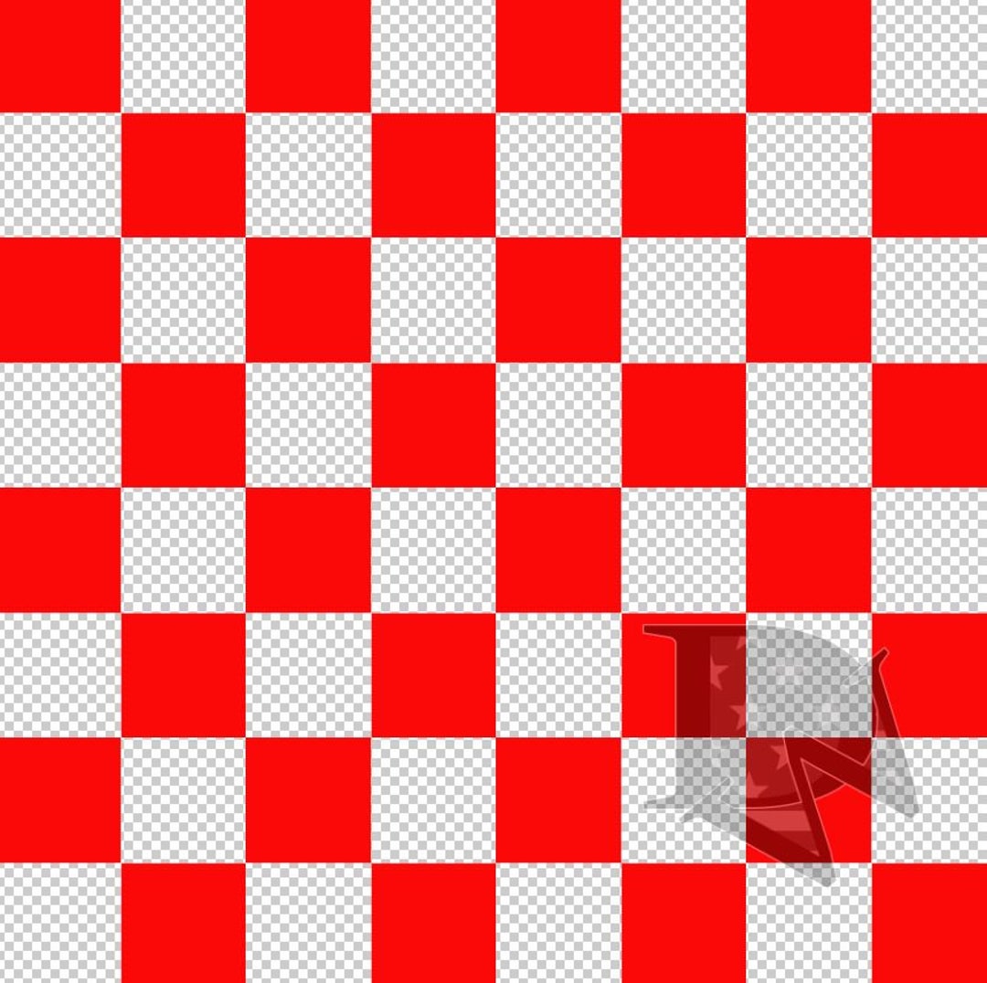 Red Checker Pattern With Transparent Background Seamless File or ...