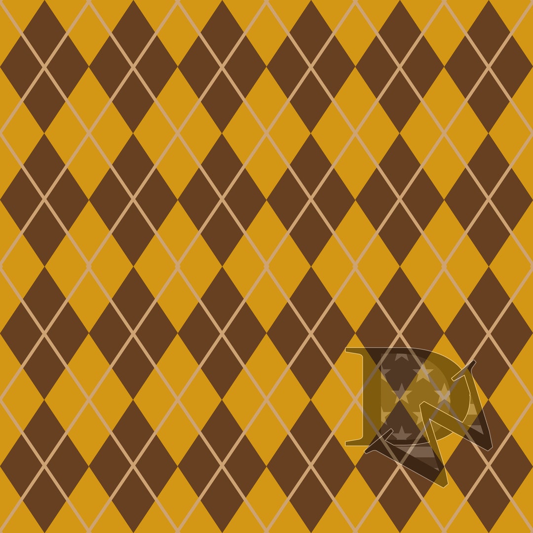 Gold and Brown Diamond Argyle Pattern Seamless File or Digital Paper ...