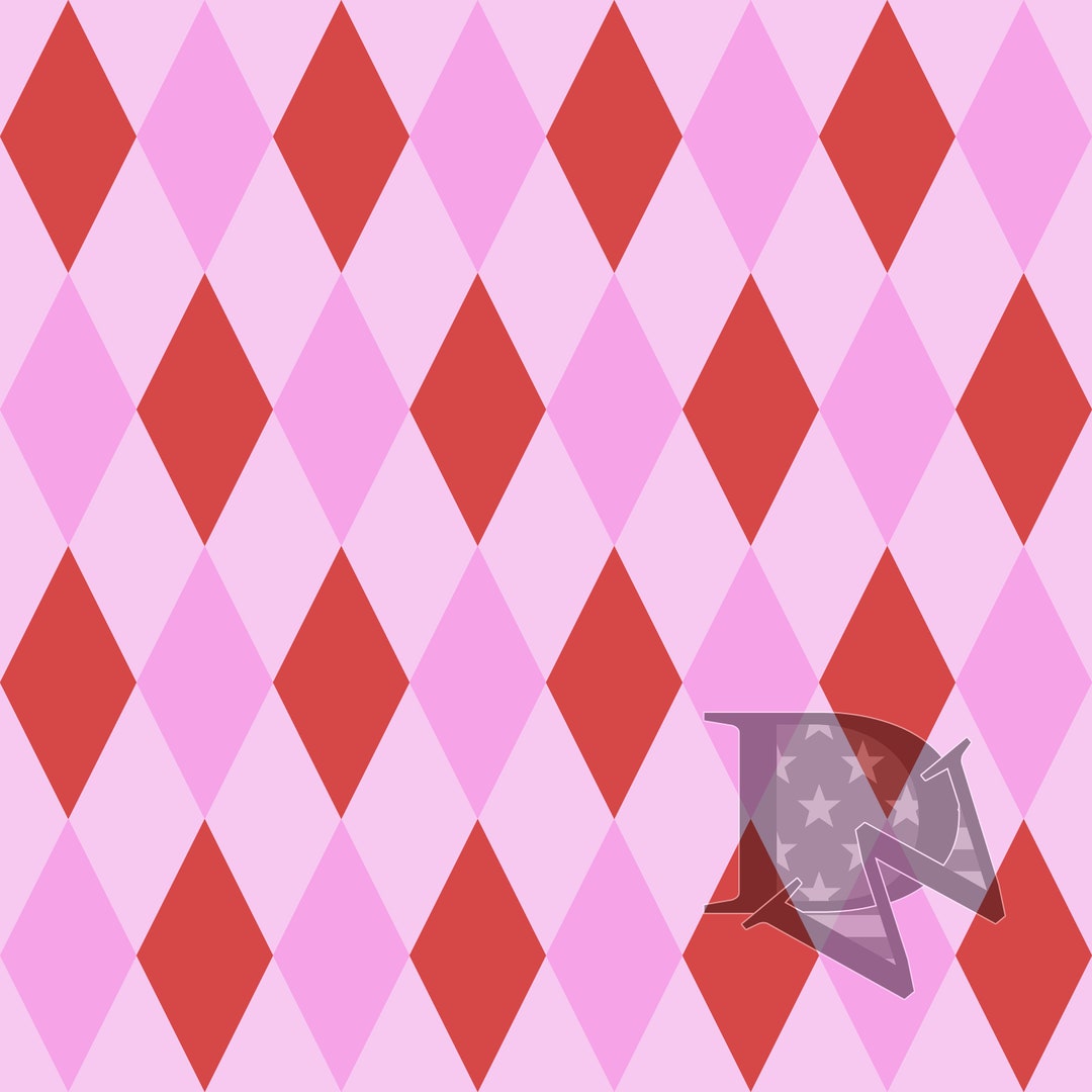 Pink and Red Diamond Argyle Pattern Seamless File or Digital Paper ...