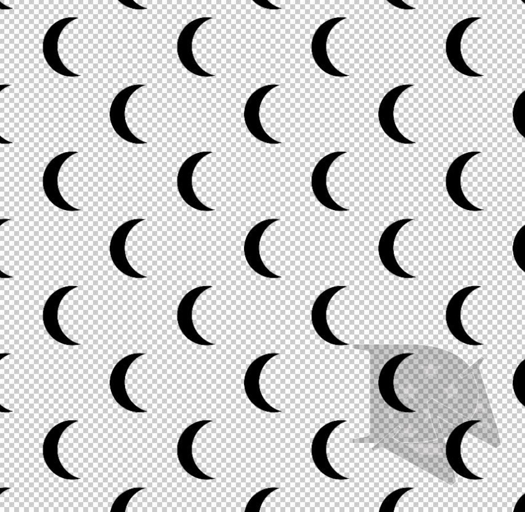 Moon Pattern With Transparent Background Seamless File or Digital Paper ...