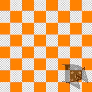 Orange Checker Pattern With Transparent Background Seamless File or ...