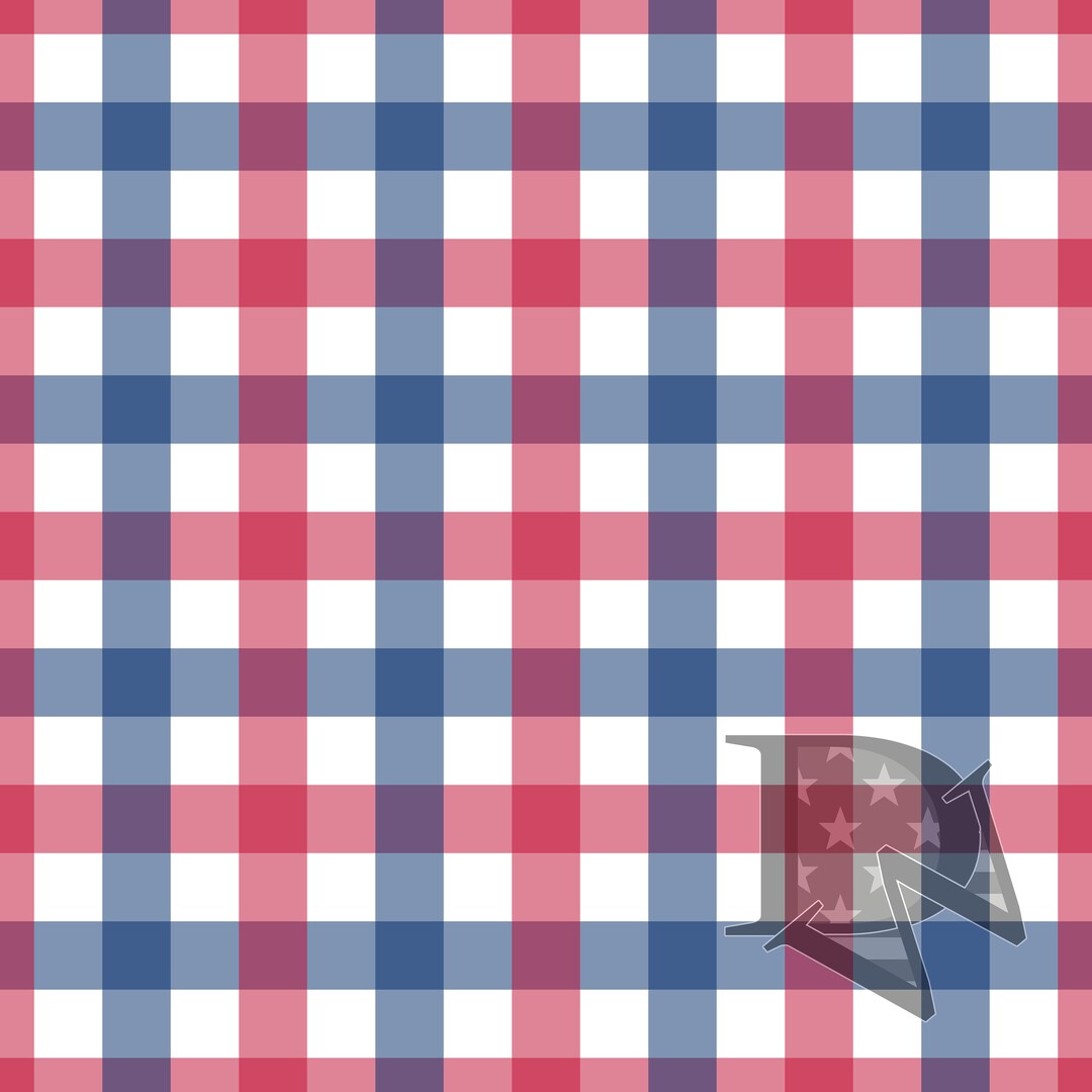 Red White and Blue Gingham Pattern Seamless File or Digital Paper 12x12 ...