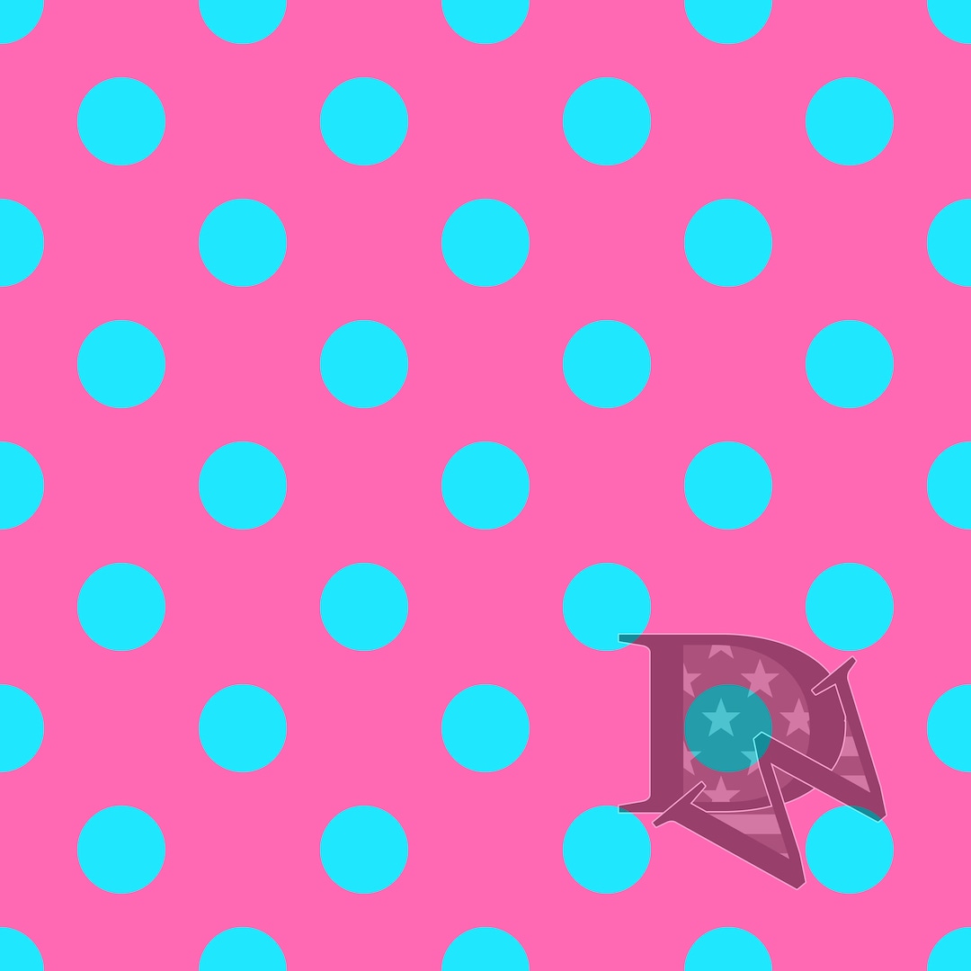 Hot Pink and Blue Large Polka Dot Pattern Seamless File or Digital ...