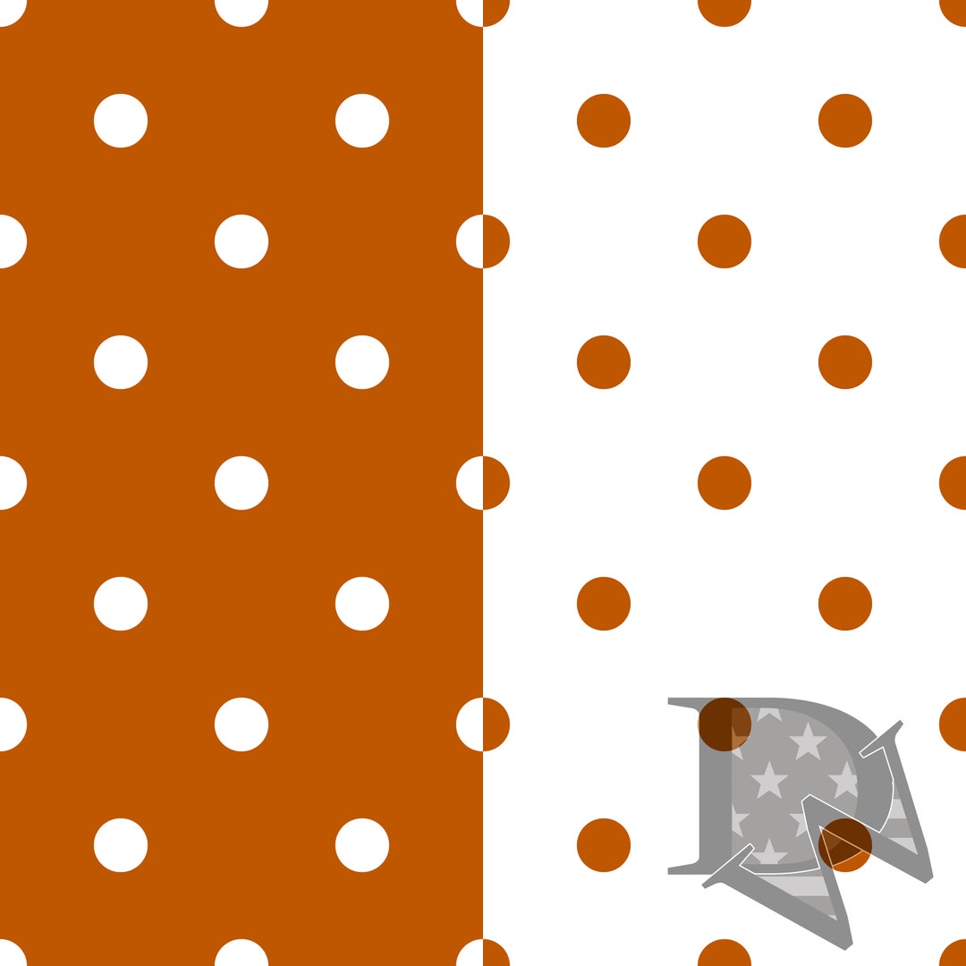 Burnt Orange and White Polka Dot Pattern Seamless File or Digital Paper ...