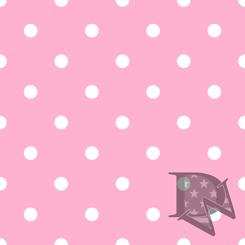 Princess Pink and White Polka Dot Pattern Seamless File or - Etsy