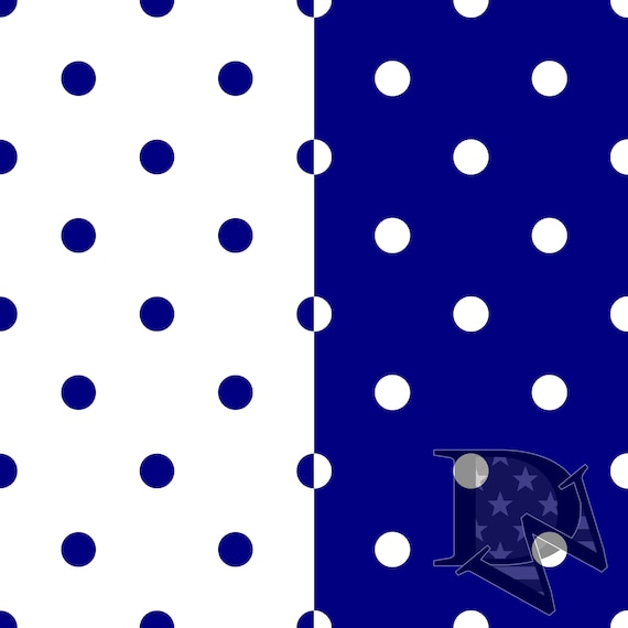 Navy Blue and White Polka Dot Pattern Seamless File or Digital - Etsy