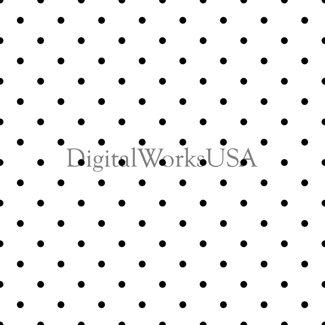 Black and White Mini Polka Dot Pattern Seamless File or Digital Paper ...