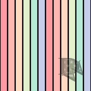 Pastel Rainbow Stripe With Black Border Pattern Seamless File or ...
