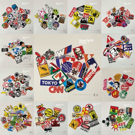 Supreme Hypebeast Sticker Pack (v7) 12pcs Waterproof Glossy Shopee ...