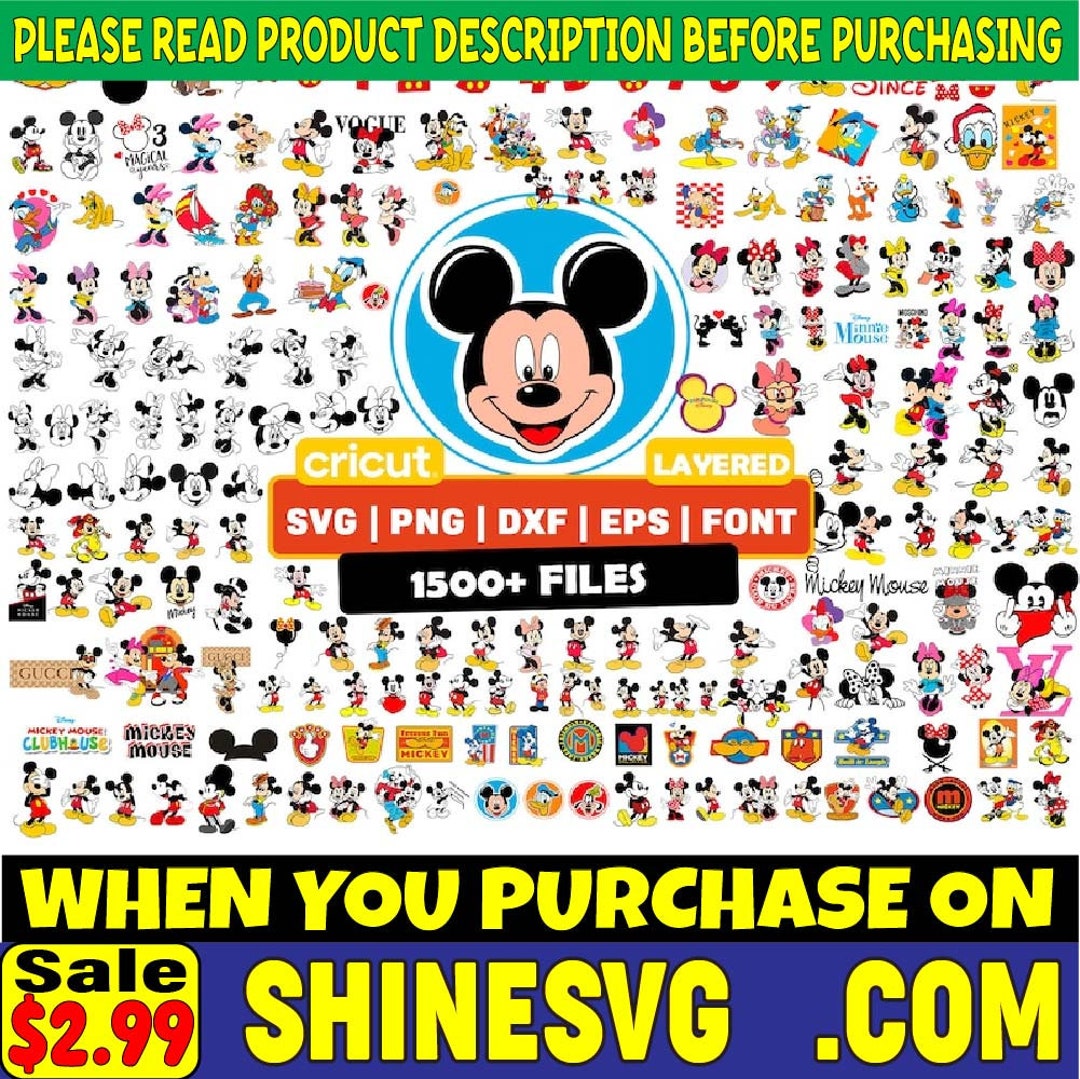 Mickey SVG Bundle, Svg Files for Cricut, Mouse SVG, Mickey Valentine ...
