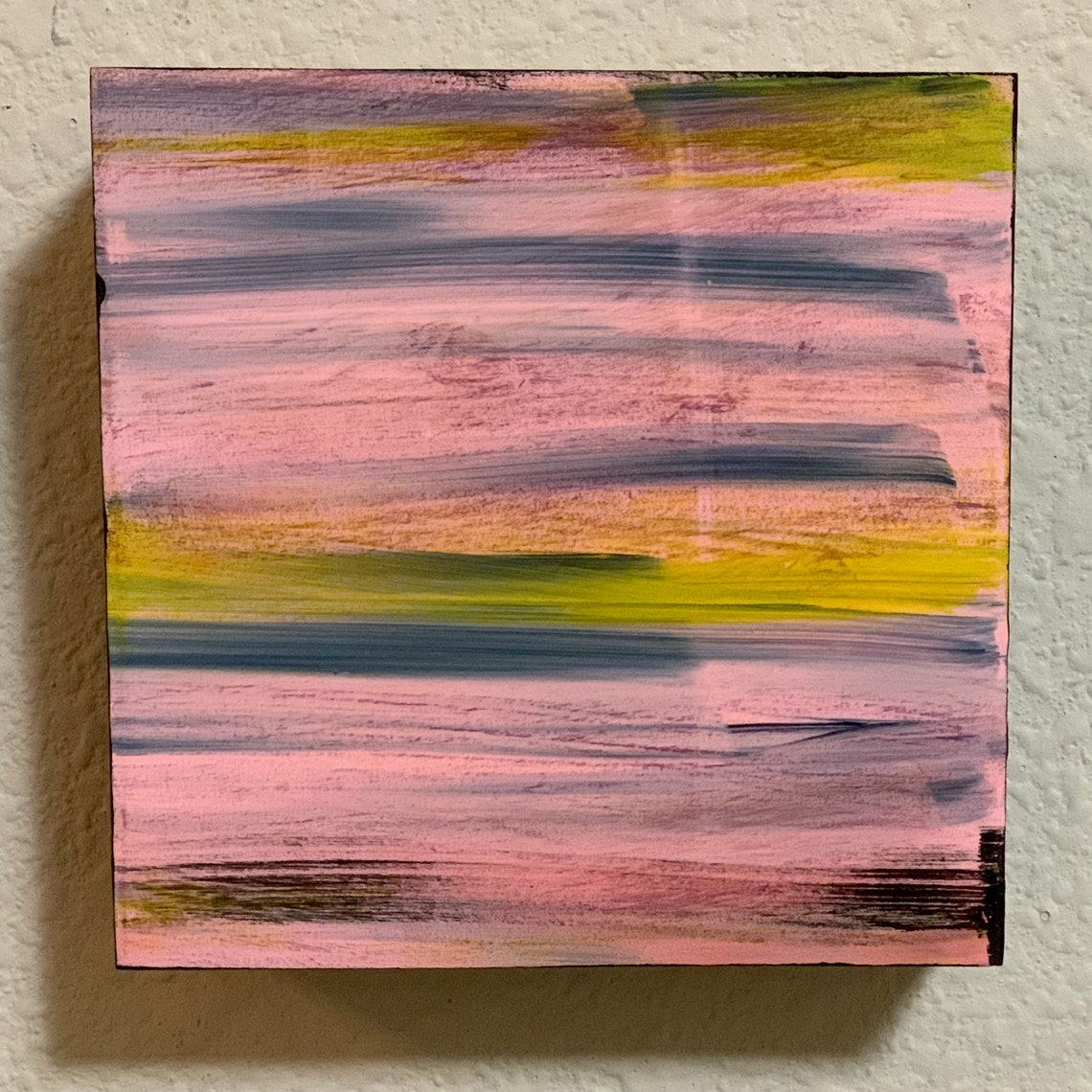 Modern Art, Abstract Painting, Original Painting on Wood, Wood Block ...