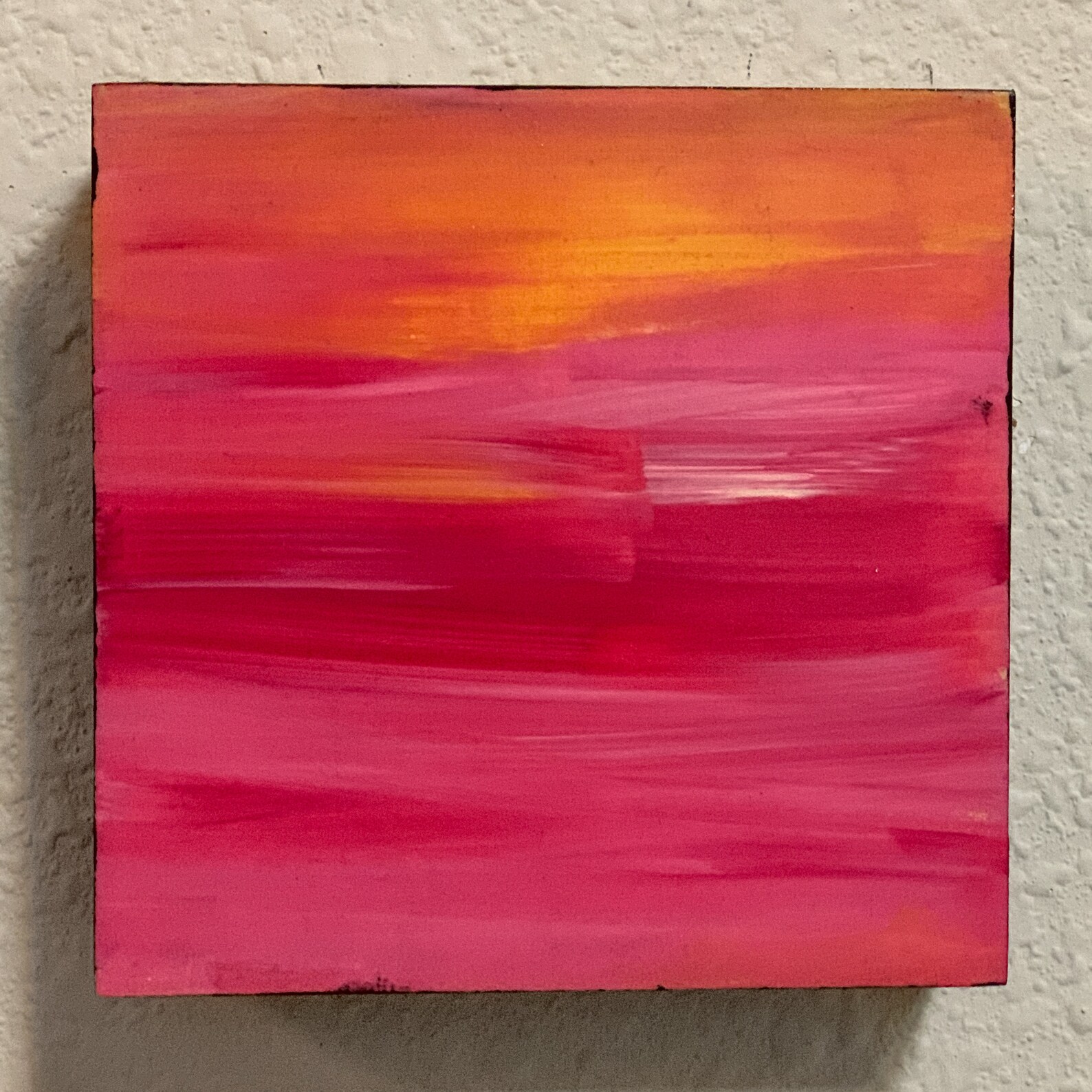 Modern Art, Abstract Painting, Original Painting on Wood, Wood Block ...