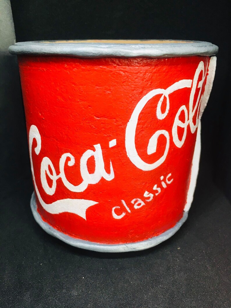 Coca-cola Planter Pot Hand-painted Handmade Junk Food | Etsy