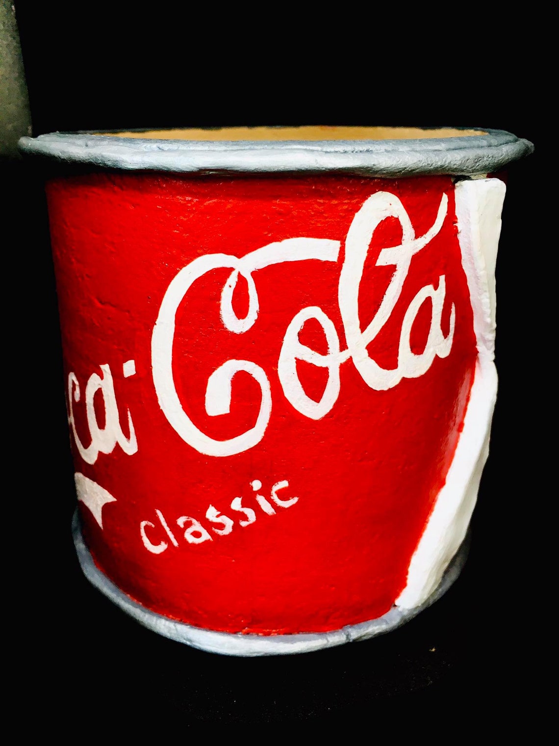 Coca-cola Planter Pot Hand-painted Handmade Junk Food | Etsy