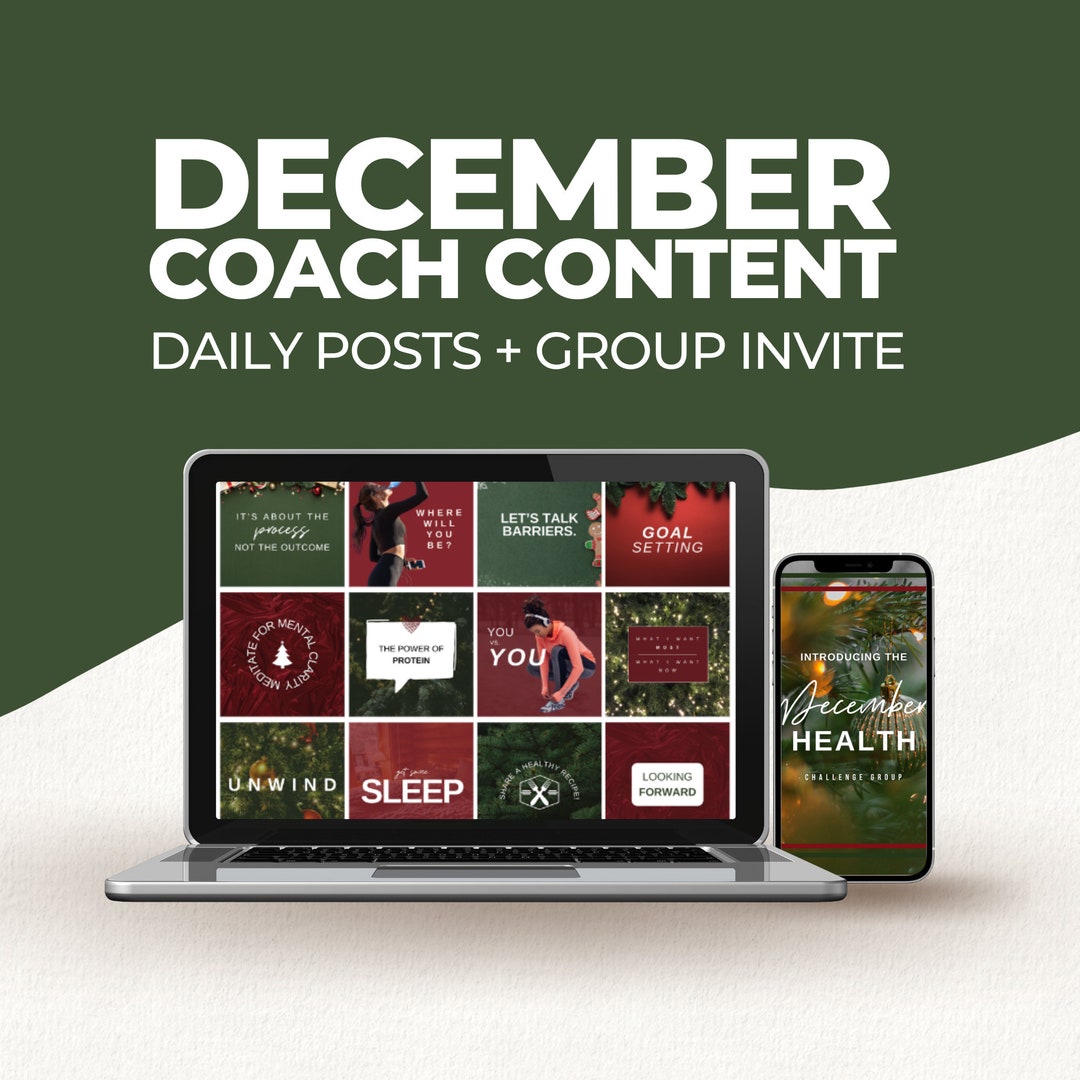 December Daily Posts / December Health / Holiday Challenge Group ...