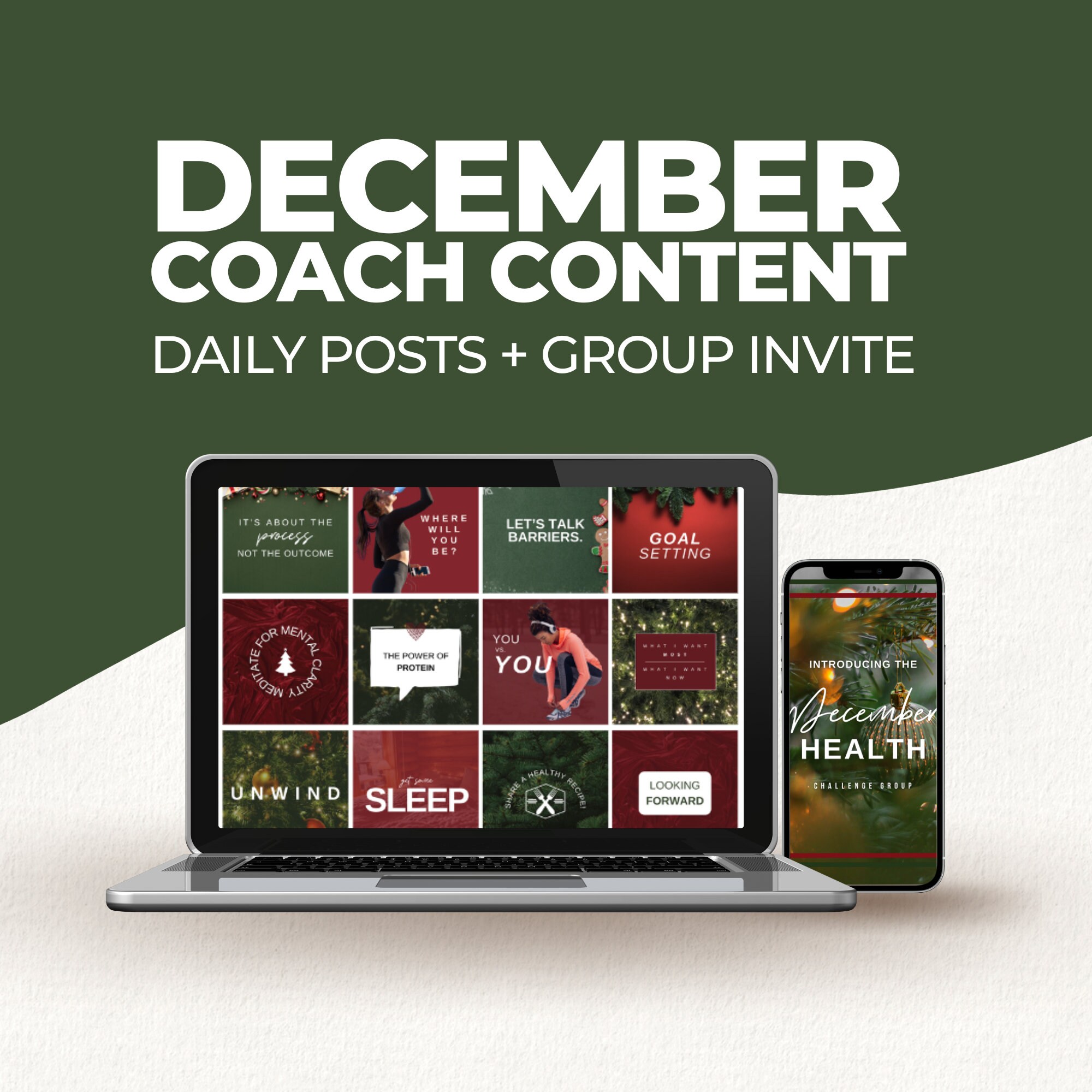 December Daily Posts / December Health / Holiday Challenge Group ...