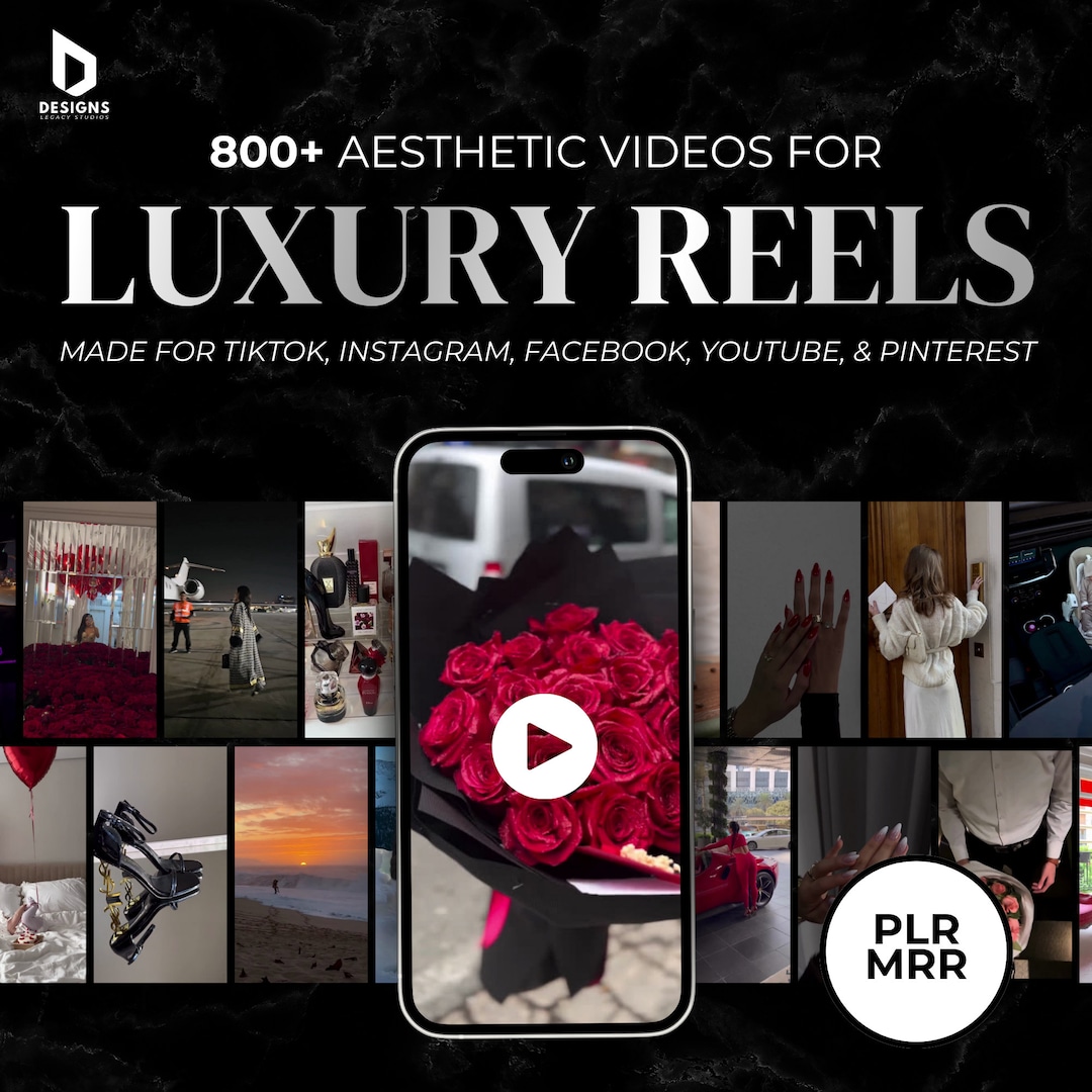 800+ Luxe Reel Bundle, MRR PLR Luxury Reels, Luxury Rich Women Reels for Instagram, Luxury ...