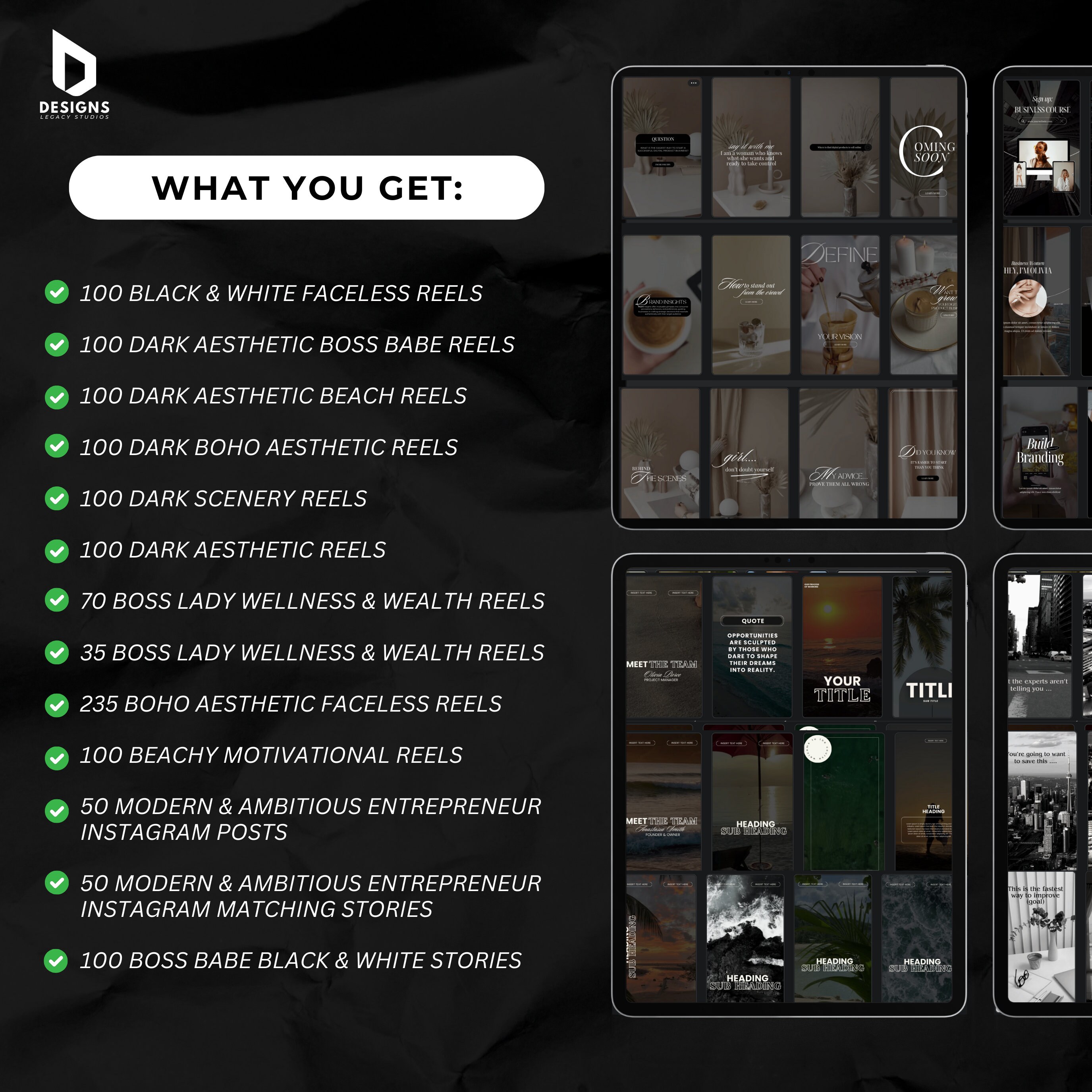 1240+ Shy Business Girl Faceless Reels Bundle MRR PLR Motivational ...