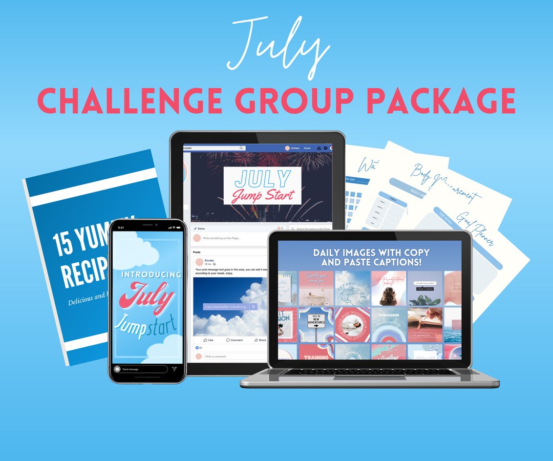 July Challenge Group Package / Challenge Group Posting Guide / July ...