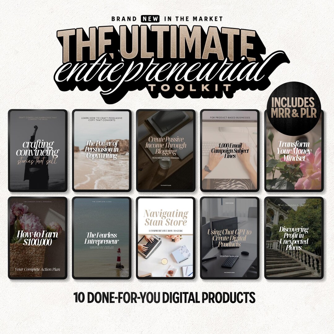 Ultimate Entrepreneurial Toolkit With MRR Faceless Digital Marketer MRR ...