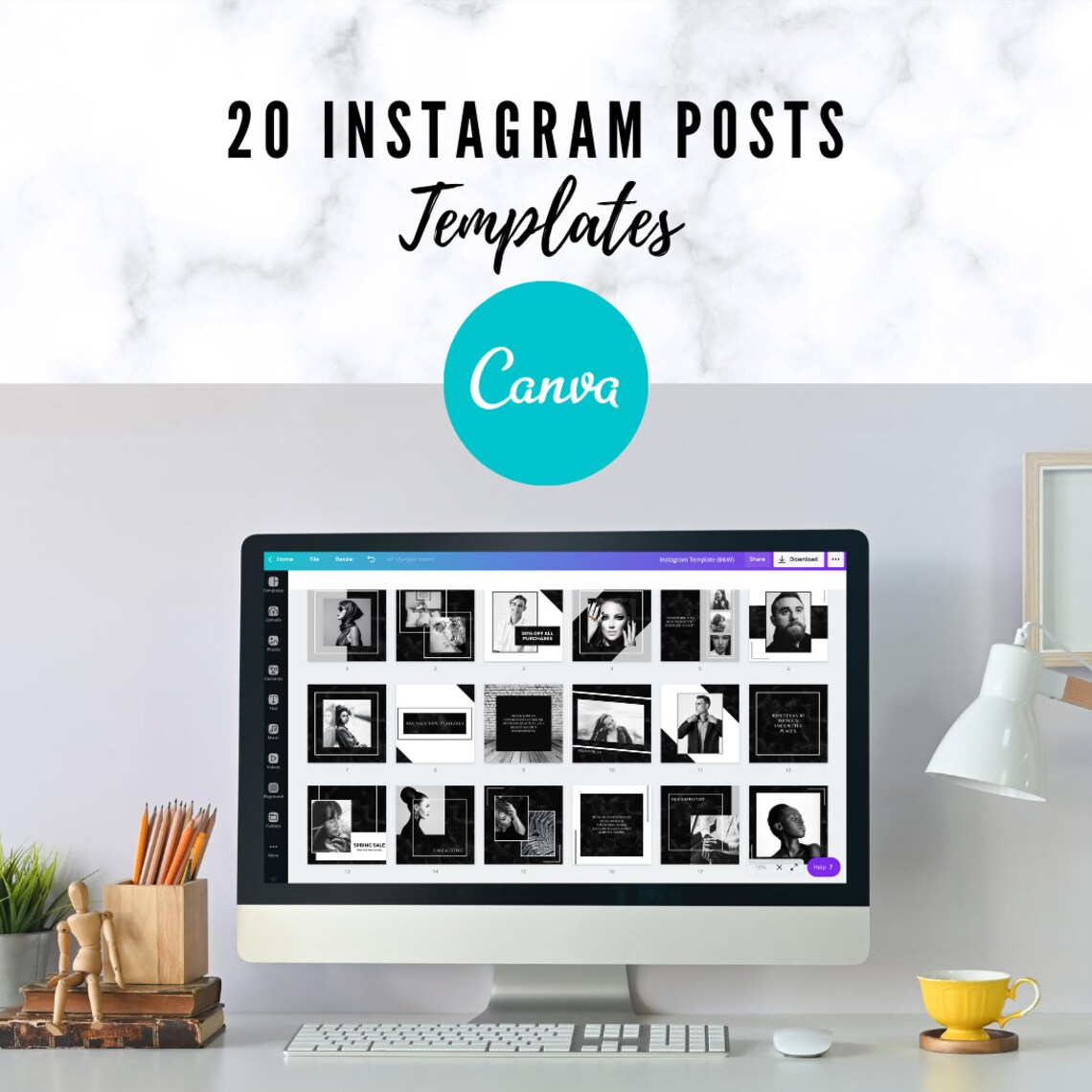 Instagram Templates for Canva, Instagram Post Template Canva, Editable ...