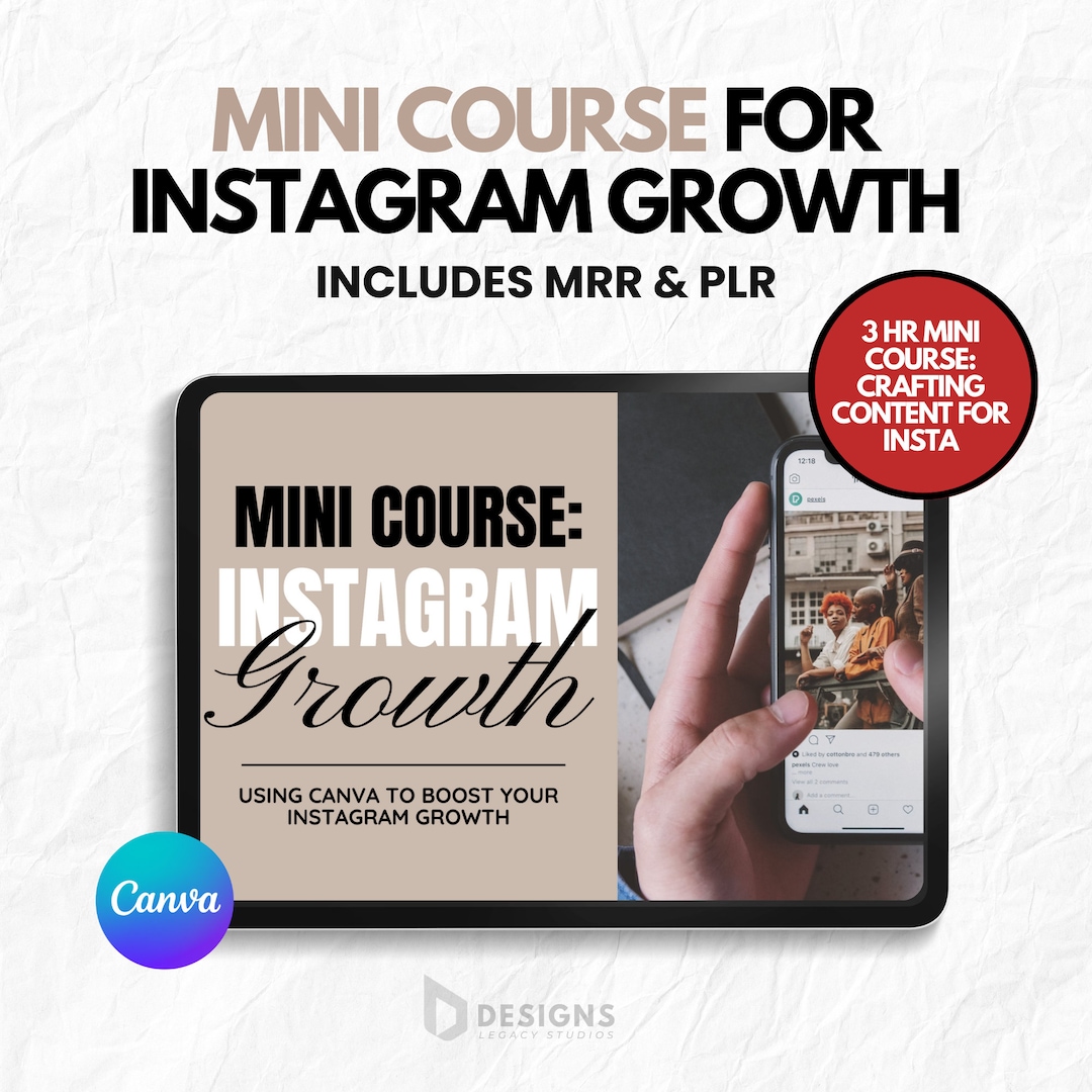 Mini Course for Instagram Growth With Master Resell Rights and Private ...