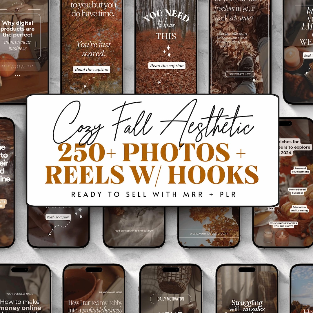 Fall Aesthetic MRR PLR Faceless Reels, Cozy Autumn Videos, Faceless ...