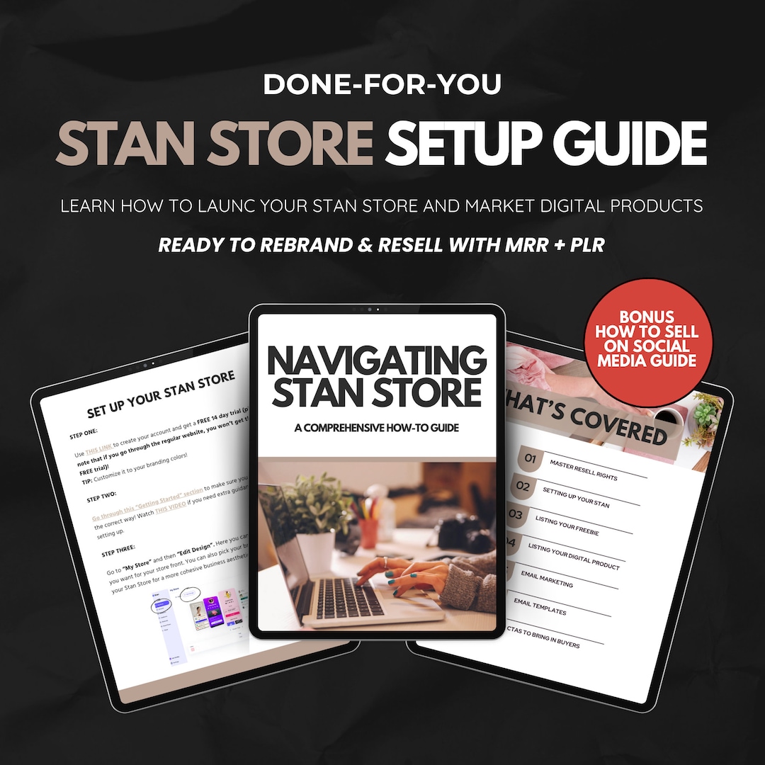 Setting up Stan Store Guide & Master Resell Rights (MRR) + Private ...