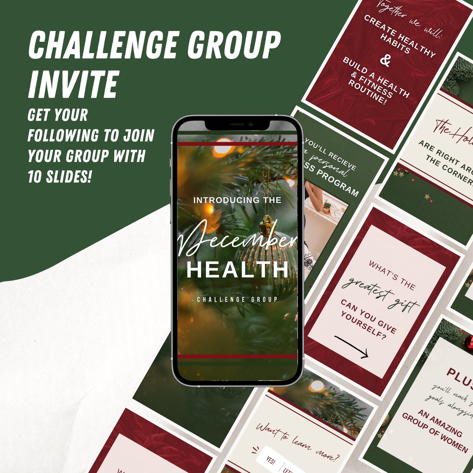 December Daily Posts / December Health / Holiday Challenge Group ...