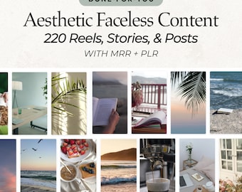 220 Faceless Aesthetic Videos Posts Stories MRR Faceless Instagram ...