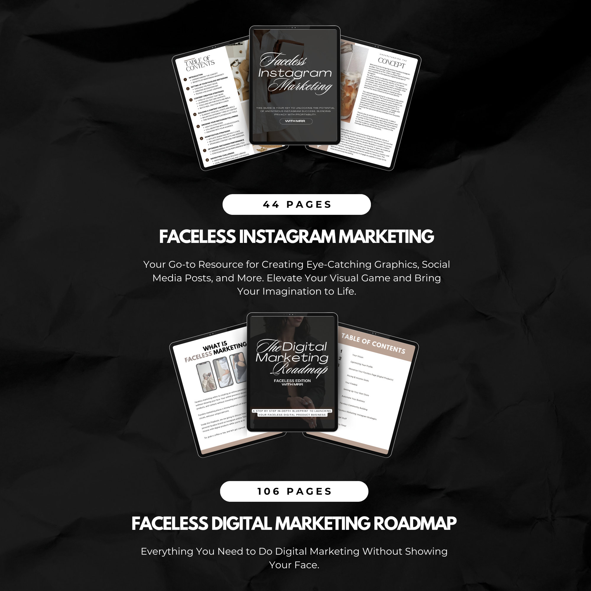Ultimate Faceless Marketing Bundle With MRR Faceless Digital Marketer MRR Guide PLR Faceless ...