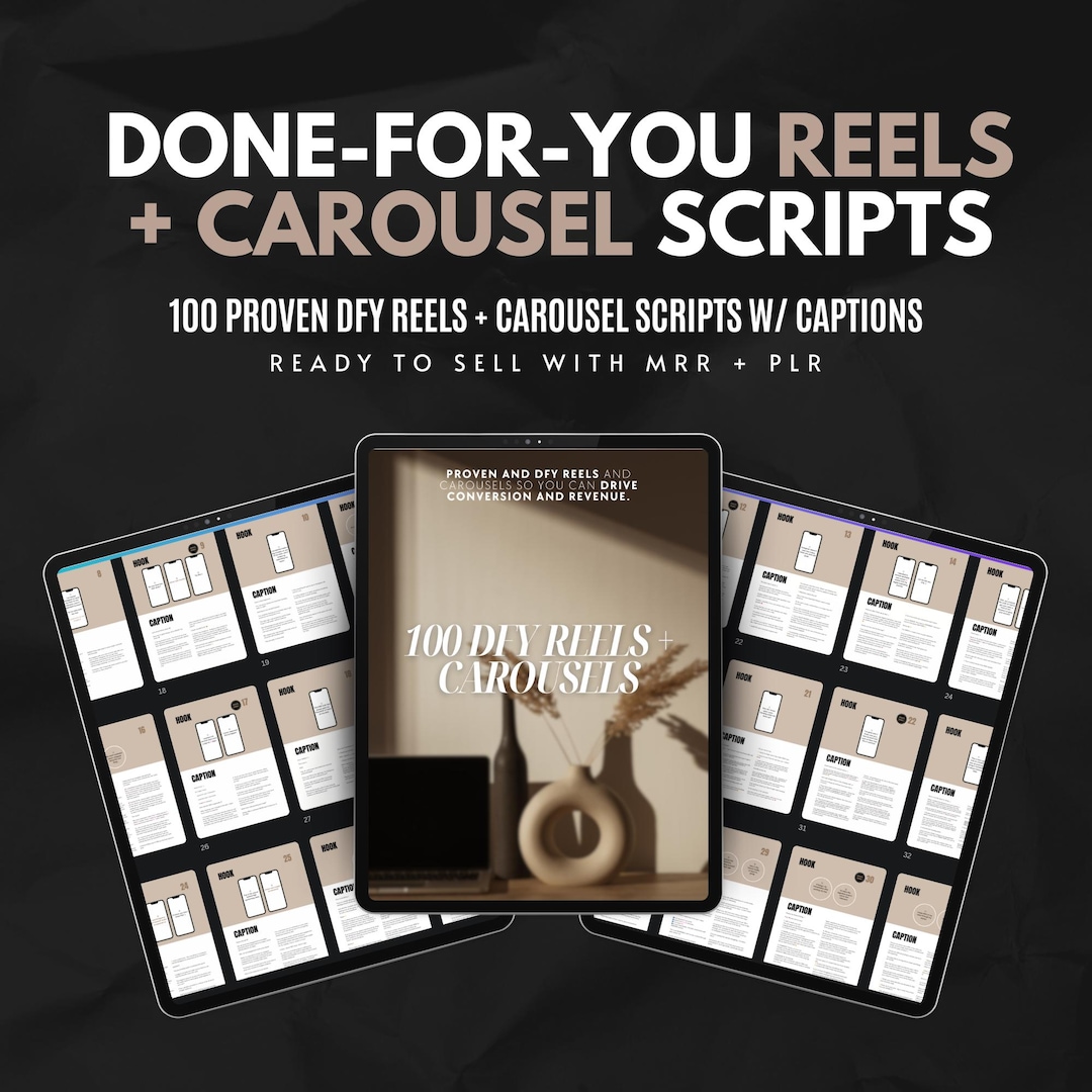100 DFY Reel Carousel Scripts Done for You With Master Resell Rights ...