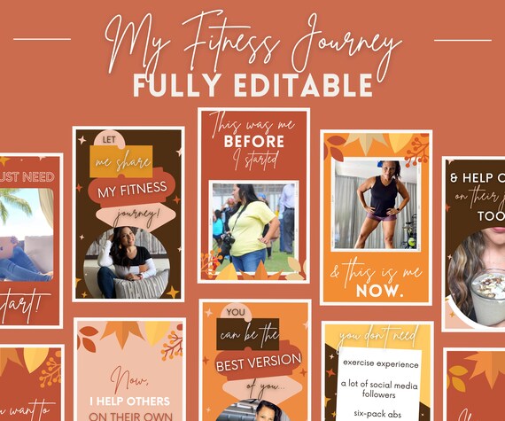 My Fitness Journey Storyline / Fall Leaves Color Palette / - Etsy