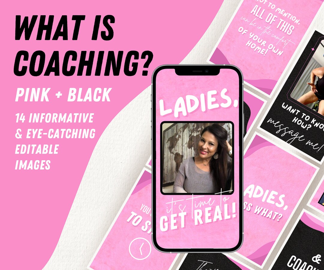 What is Coaching? / Editable / Pink & Black Edition / Fitness Coaches ...
