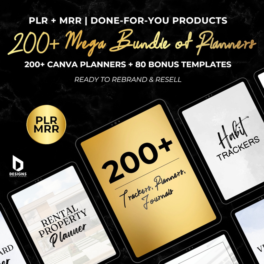200+ MEGA Bundle of Canva Templates, MRR + PLR, Canva Templates ...