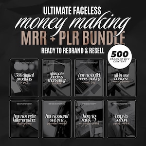 Ultimate Faceless Money Making MRR PLR Bundle Faceless Digital Marketer ...
