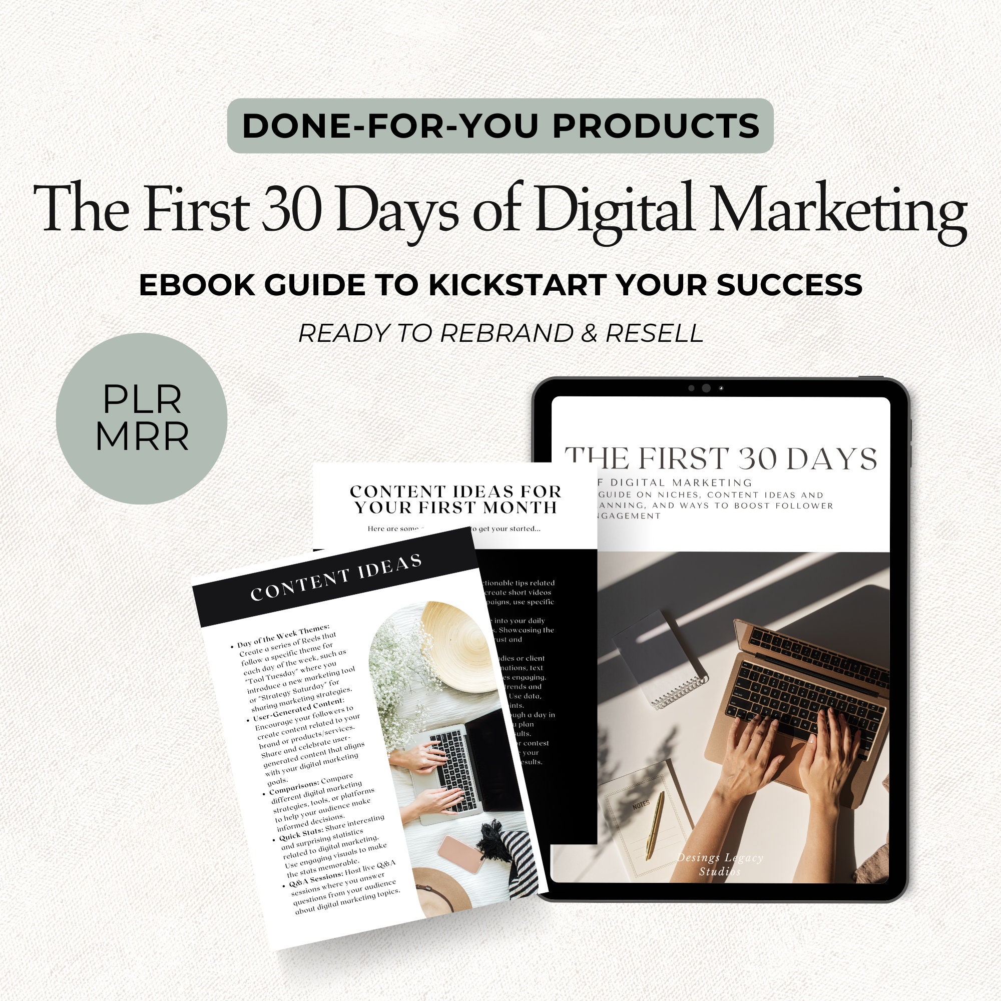 MRR + PLR Your First 30 Days of Digital Marketing Ebook Guide to Kickstart Your Success - Etsy